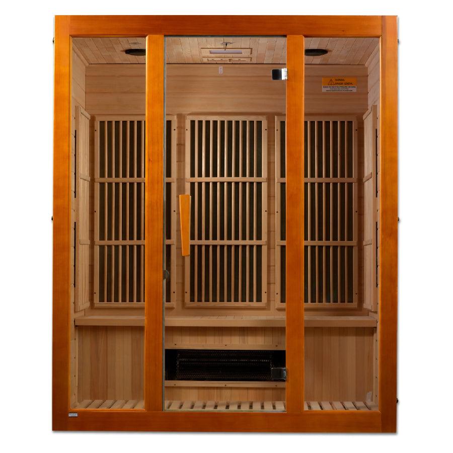 Maxxus "Alpine" Dual Tech 3-Person Corner Low EMF FAR Infrared Sauna – Wish Rock Relaxation
